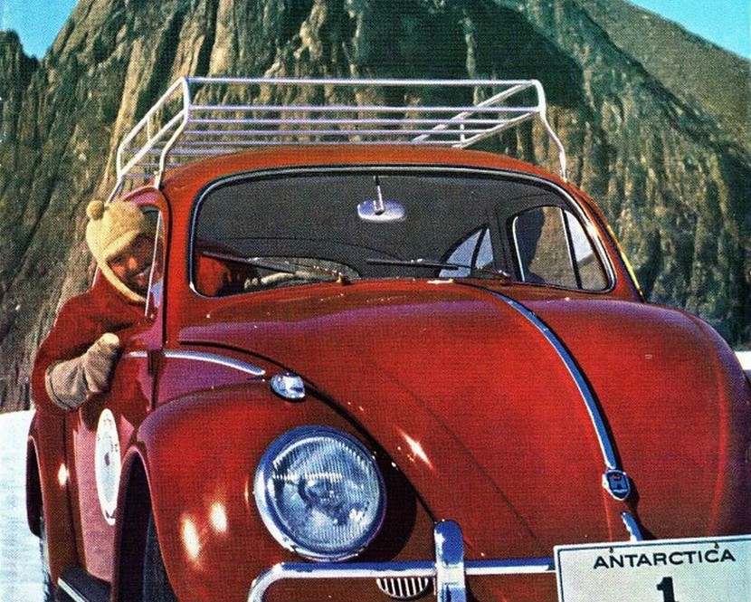 The Volkswagen Beetle was the first car to reach Antarctica in 1963