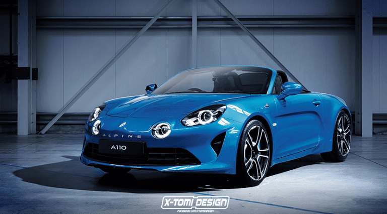 En Alpine A110 Cabrio som den som X-Tomi föreställer sig ser inte alls ...