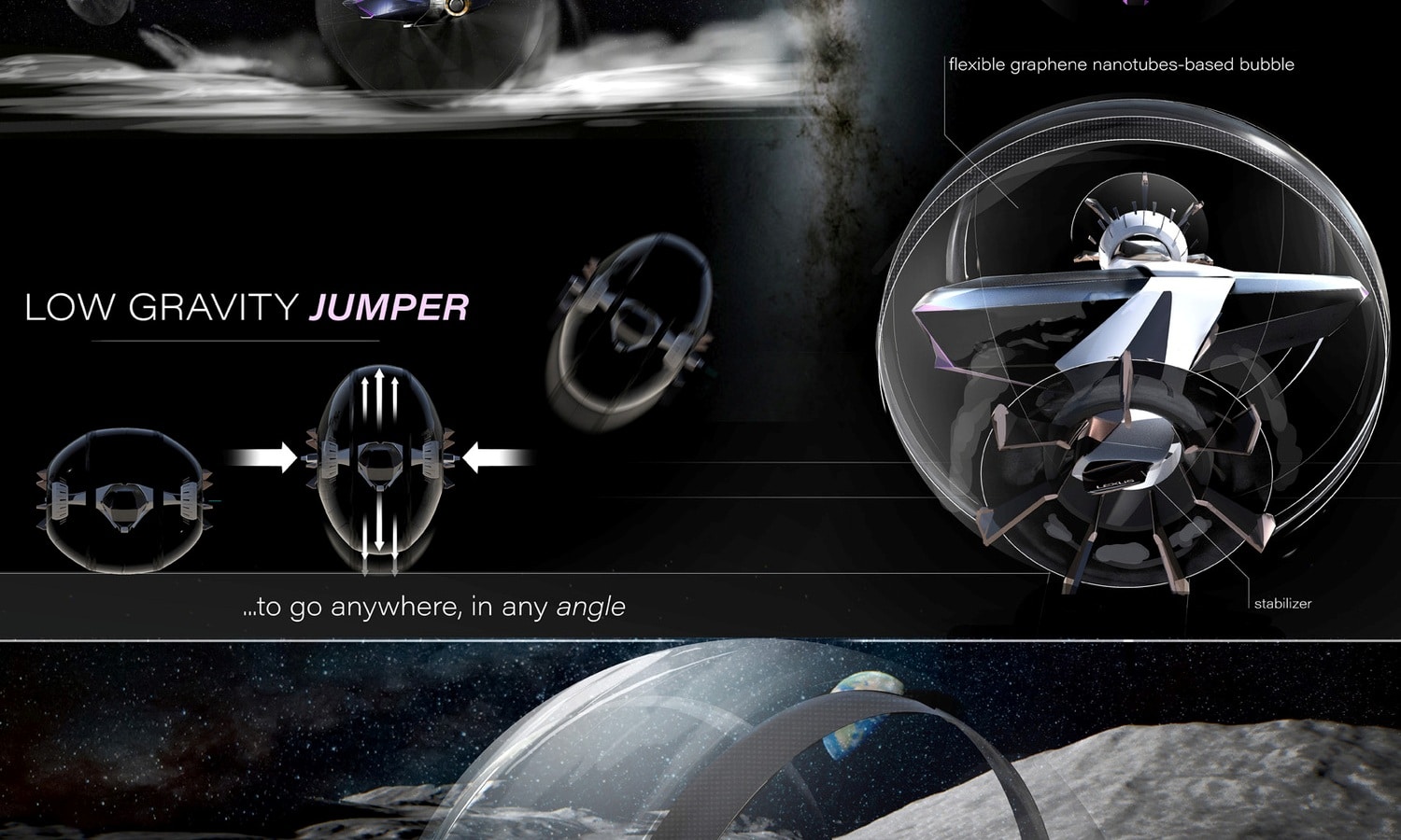 Lexus está pensando cómo conquistar la luna con sus concepts futuristas