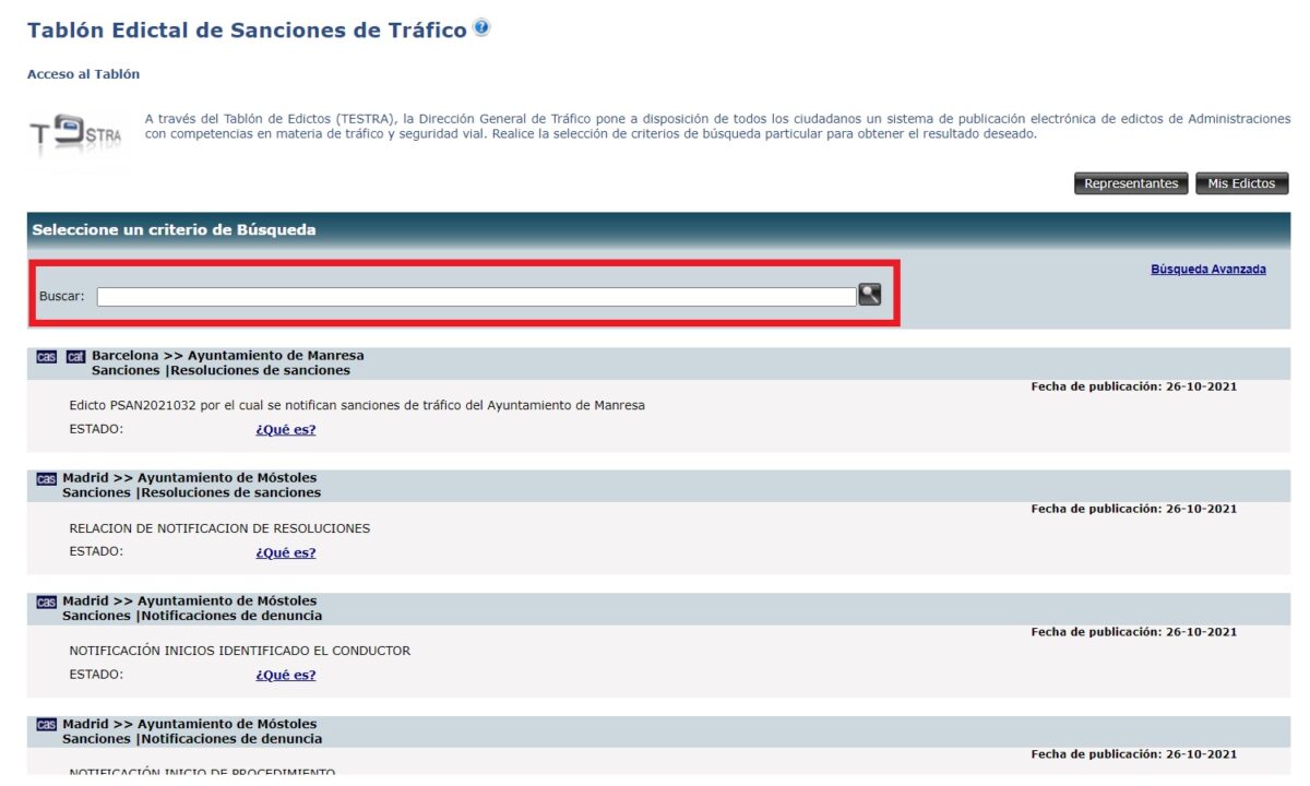 Consultar multas de tráfico: por matricula, con Clave y más