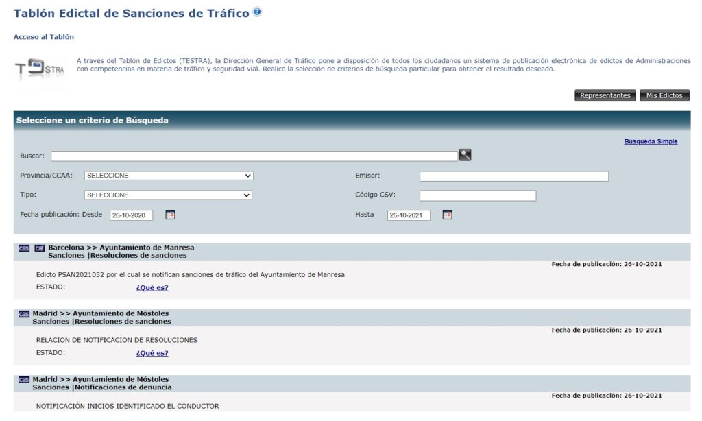 Consultar multas de tráfico: por matricula, con Clave y más