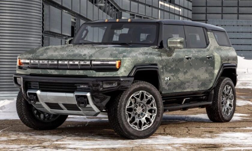 The electric Hummer will dress as a military man for the US Army