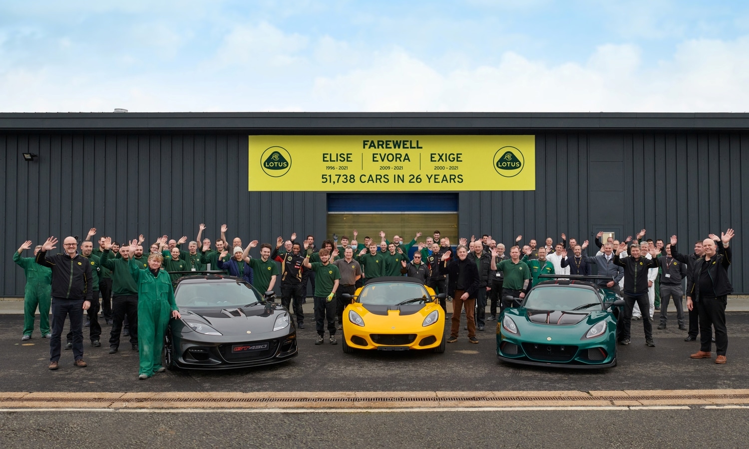 Lotus merayakan akhir produksi Elise, Exige, dan Evora yang legendaris…