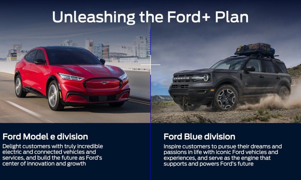 Ford replantea su estrategia y divide la compañía en dos áreas de negocio
