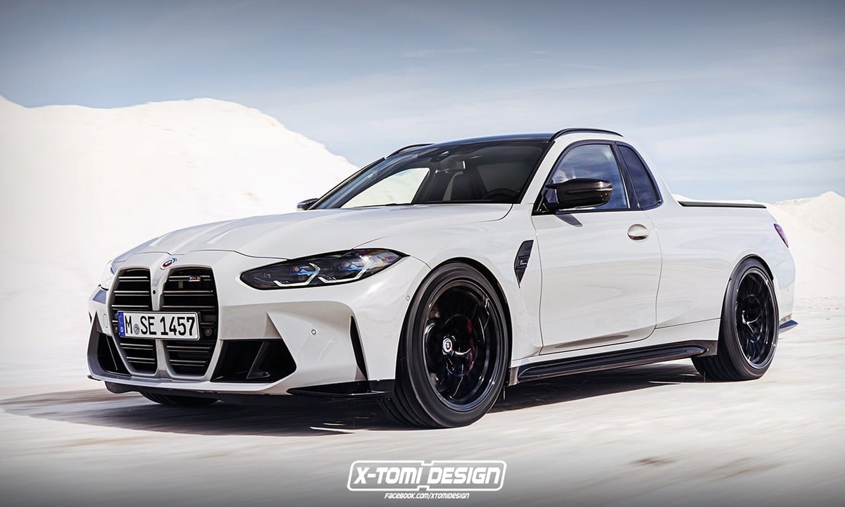 Kun je je een BMW M3 pick-up voorstellen? Nou, deze render is een goede ...