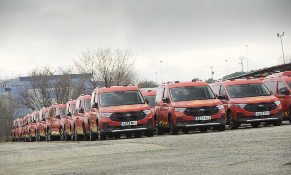 85 veículos Ford reforçam a frota do Corpo de Bombeiros de Madrid.